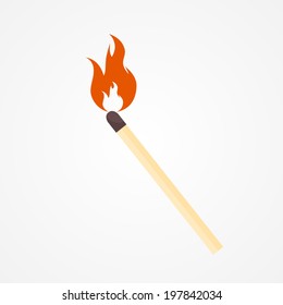Match Isolated On White Background Stock Vector (Royalty Free ...