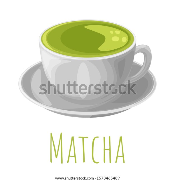 Matcha Green Tea Cartoon Isolated Vector Stock Vector (Royalty Free ...