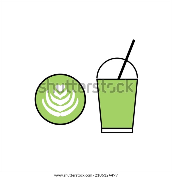 Matcha Tea Icon Vector Illustration Stock Vector (Royalty Free ...