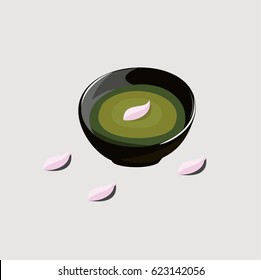 Matcha Vector Illustration Stock Vector (Royalty Free) 623142056 ...