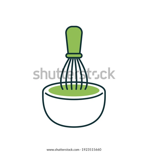 Matcha Whisk Logo Matcha Logo Design Stock Vector (Royalty Free ...