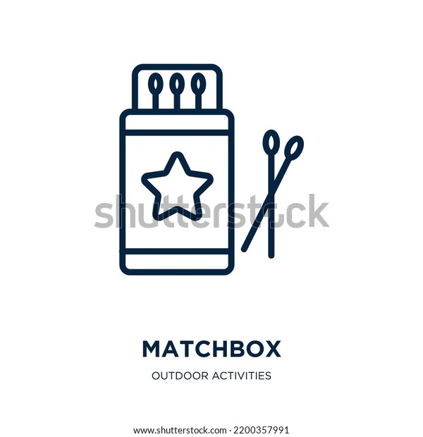 Matchbox Icon Outdoor Activities Collection Thin Stock Vector (Royalty ...