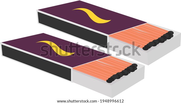 Matchbox Illustration Vector On White Background Stock Vector (Royalty ...