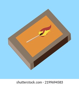 Matchbox Matches Illustration Vector Cartoon Stock Vector (Royalty Free ...