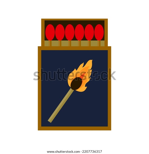 Matchbox Open Box Match Burn Cardboard Stock Vector (Royalty Free ...