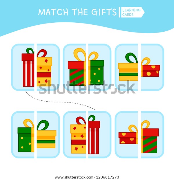 Matching Children Educational Game Match Parts Stock Vector (Royalty ...