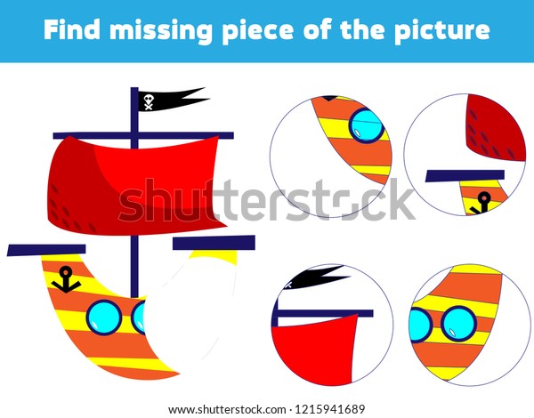 Matching Children Educational Game Match Boat: стоковая векторная ...