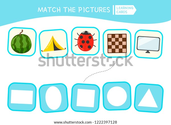 Matching Children Educational Game Match Parts Stock Vector (Royalty ...
