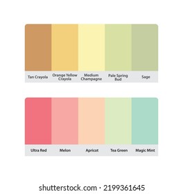 Matching Color Palette Guide Catalog Collection Stock Vector (Royalty ...