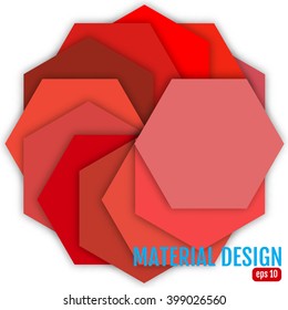 Material Design Background Trendy Red Scheme Stock Vector (Royalty Free ...