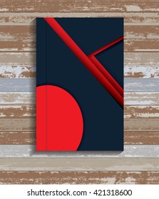 Material Design Book Cover On Wood Stock Vector (Royalty Free ...