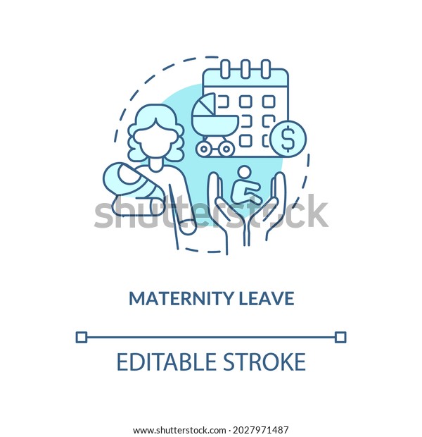 Maternity Leave Blue Concept Icon Maternity Stock Vector (Royalty Free ...