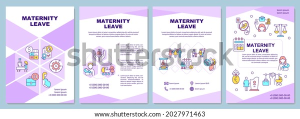 Vektor Stok Maternity Leave Brochure Template Flyer Booklet (Tanpa ...