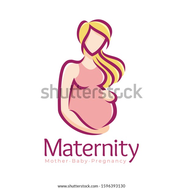 Maternity Logo Design Template Pregnancy Mother: เวกเตอร์สต็อก (ปลอดค่า ...