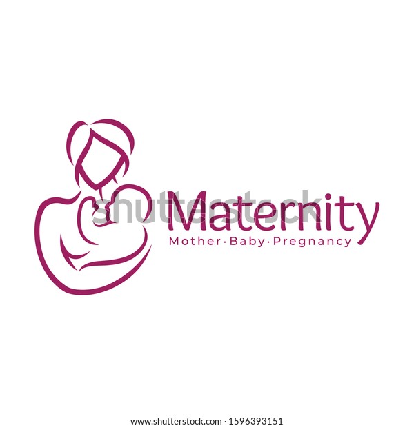 Maternity Logo Design Template Pregnancy Mother Stock Vector (Royalty ...