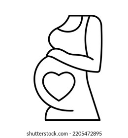 Maternity Outline Vector Icon Which Can Stock Vector (Royalty Free ...