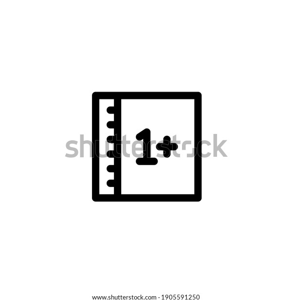 Math Book Icon Outline Style Stock Vector (Royalty Free) 1905591250 ...