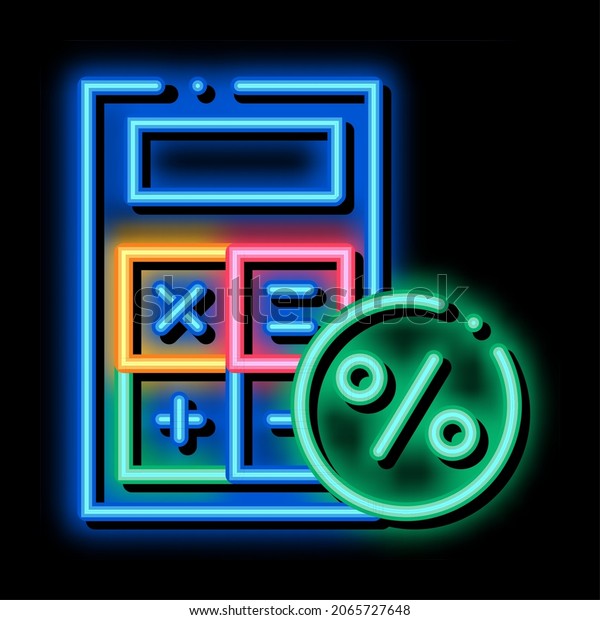 Math Calculator Calculations Neon Light Sign Stock Vector (Royalty Free ...