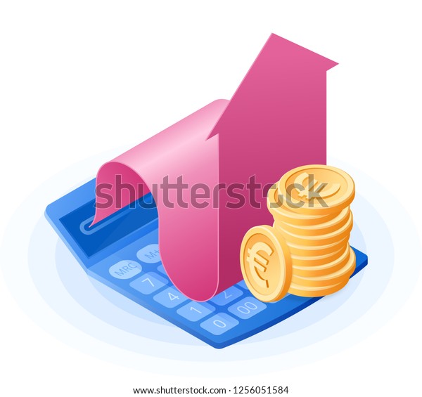 Math Calculator Growing Arrow Graph Stack Stock Vector (Royalty Free ...