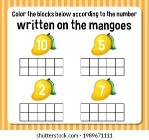 Math Count Number Worksheet Illustration Stock Vector (Royalty Free ...