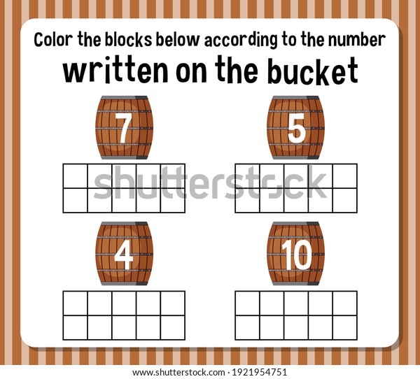 Math Count Number Worksheet Illustration Stock Vector (Royalty Free ...