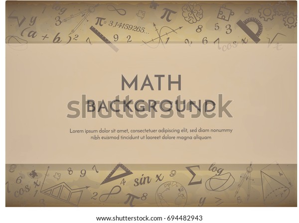 Math Diploma Background Old Vintage Style Stock Vector (Royalty Free ...