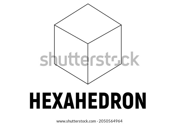 Math Hexahedron Sketch Solids Plato Stock Vector (Royalty Free ...