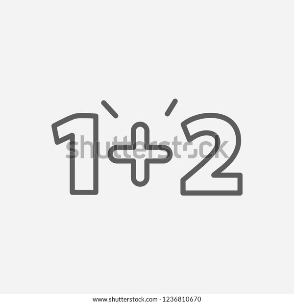 Math Icon Line Symbol Isolated Vector Stock Vector (Royalty Free ...