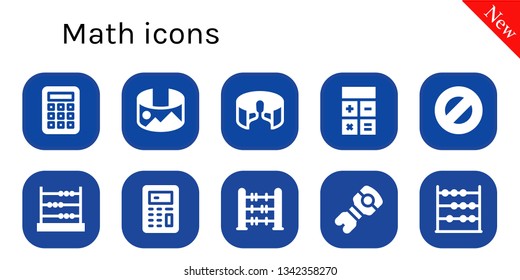 Math Icon Set 10 Filled Math Stock Vector (Royalty Free) 1342358270 ...