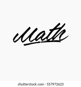 Math Ink Hand Lettering Modern Brush: เวกเตอร์สต็อก (ปลอดค่าลิขสิทธิ์ ...