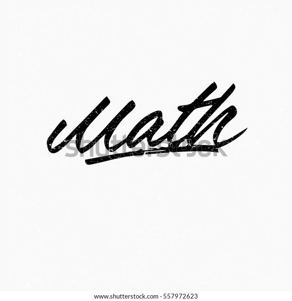 Math Ink Hand Lettering Modern Brush: เวกเตอร์สต็อก (ปลอดค่าลิขสิทธิ์ ...