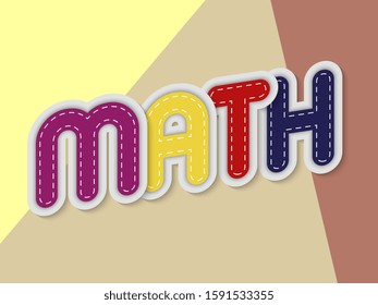 Math Letters Banner Border Stitches Stock Vector (Royalty Free ...