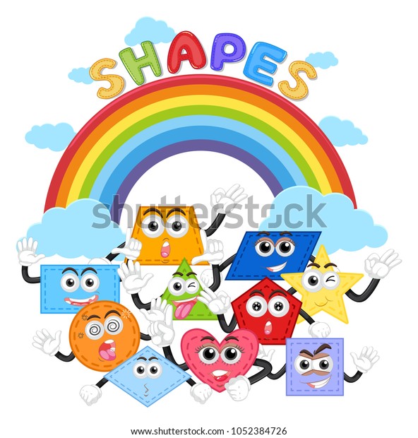 Math Poster Different Shapes Illustration Stock Vector (Royalty Free ...