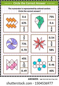 Math Puzzle Worksheet Task Cards School Stock Vector (Royalty Free ...