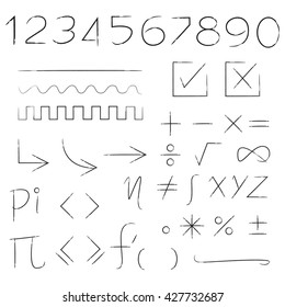 Math Sign Number Check List Stock Vector (Royalty Free) 427732687 ...