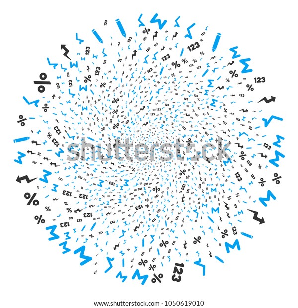 Math Symbols Centrifugal Bang Object Whirlpool Stock Vector (Royalty ...
