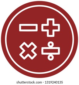Math Symbols Circular Icon Symbol: เวกเตอร์สต็อก (ปลอดค่าลิขสิทธิ์ ...