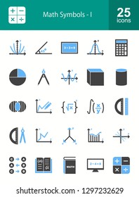 Math Symbols Filled Icons Stock Vector (Royalty Free) 1297232629 ...