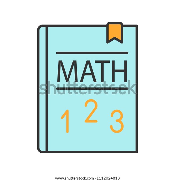 Math Textbook Color Icon Mathematics Book Stock Vector (Royalty Free ...