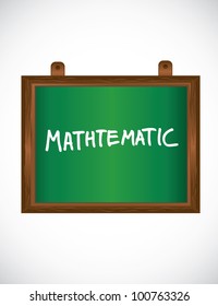 Mathematic Word White Chalk Board Stock Vector (Royalty Free) 100763326 | Shutterstock