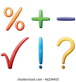 Set Labels Asterisk Exclamation Question Marks Stock Vector (Royalty ...