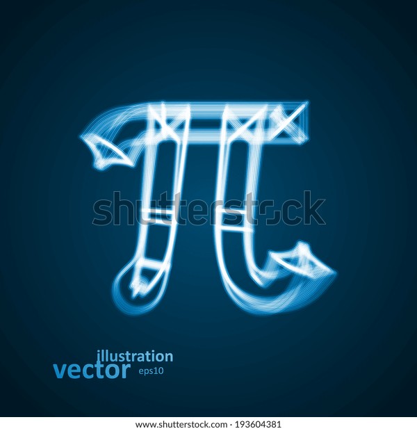 Mathematical Constant Pi Blue Background Abstract Stock Vector (Royalty ...