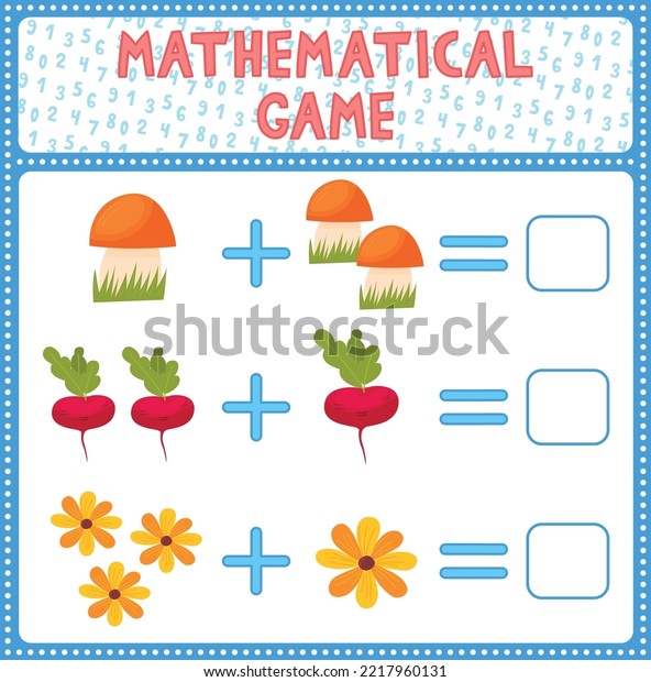 Mathematical Count Game Kids Can You Stock Vector (Royalty Free ...