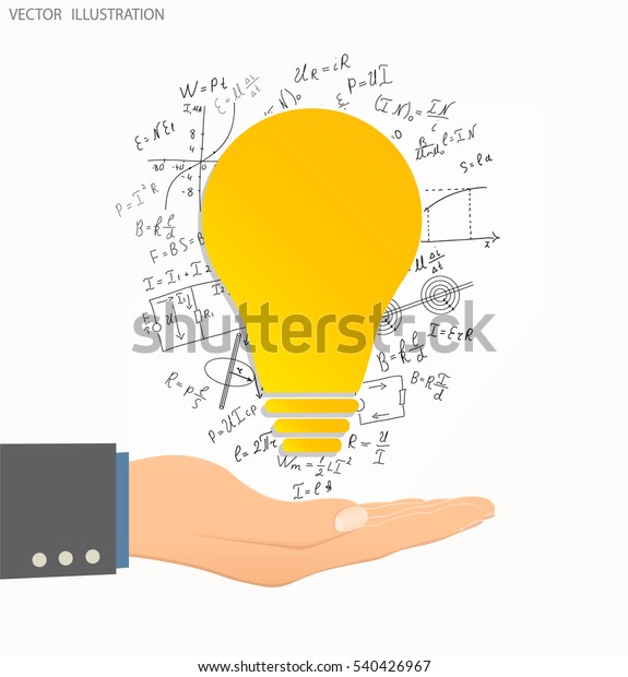 Mathematical Equations Formulas Around Bulbs On Stock Vector (Royalty ...