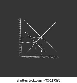 Mathematical Graph Vector Sketch Icon Isolated Stock Vector (Royalty ...