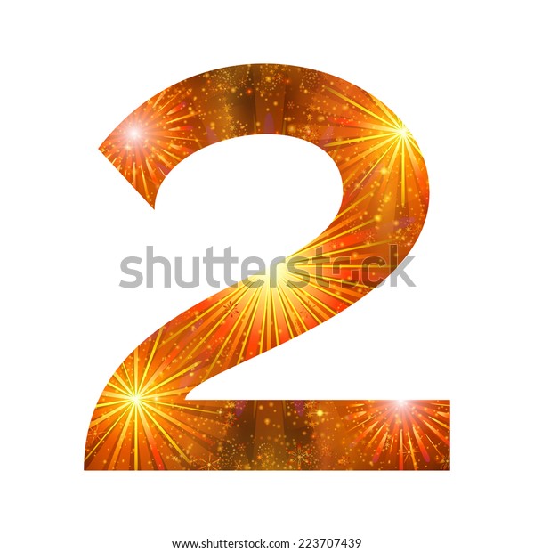 Mathematical Sign Number Two Stylized Gold Stock Vector (Royalty Free ...