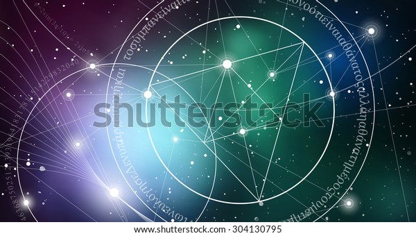 Mathematical Symbols Digits Space Formula Nature Stock Vector (Royalty ...