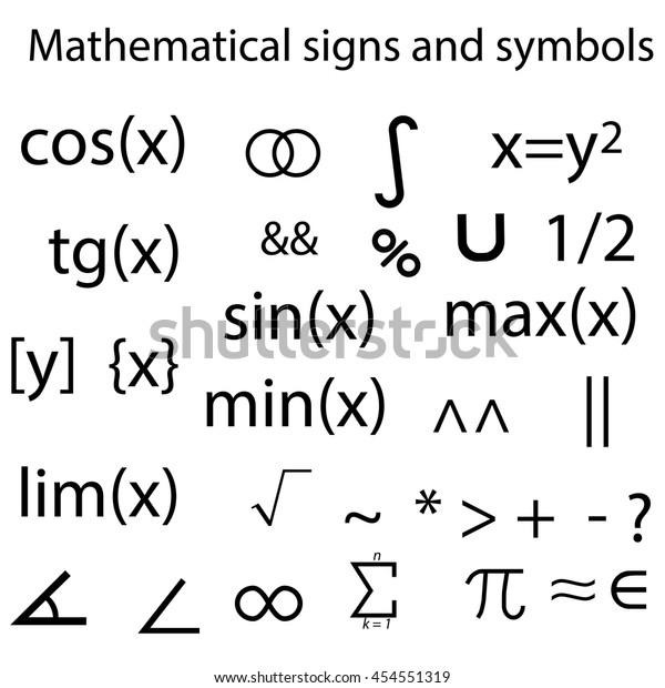 Vector de stock (libre de regalías) sobre Mathematical Symbols ...