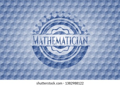 Mathematician Blue Emblem Geometric Background Vector Stock Vector ...