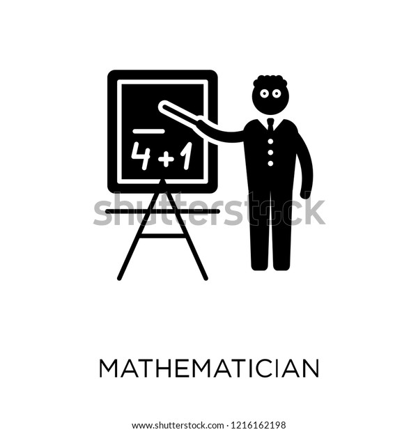 Mathematician Icon Mathematician Symbol Design Professions Stock Vector ...